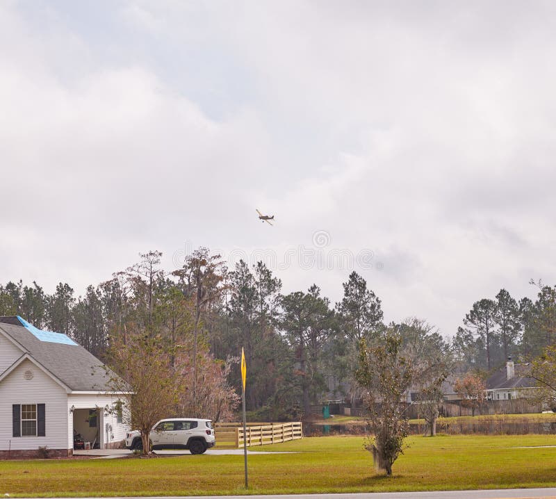 Aerial Crop Dusting by an Aerial Tractor in Fall 2024 Stock Image ...