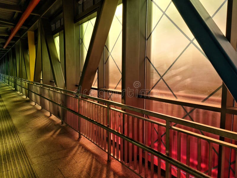 Aerial Crossing Bridge at Midday Time Stock Photo - Image of popesti ...