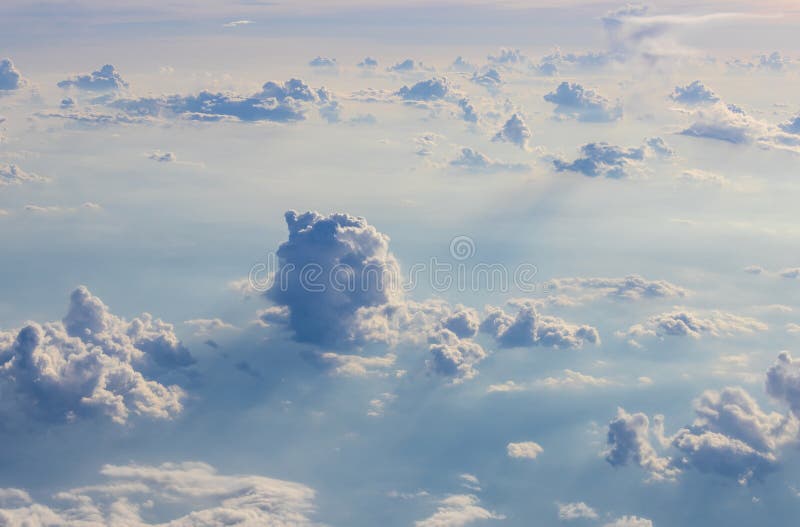 Aerial Cumulus Cloud in Sunlight. Sky Texture, Air, Wind Background ...