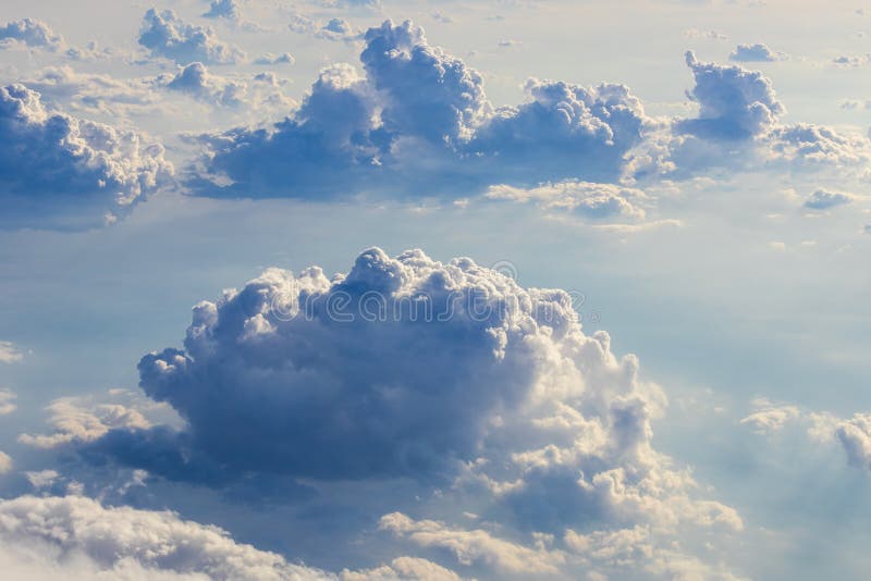 Aerial Cumulus Cloud in Sunlight. Sky Texture, Air, Wind Background ...