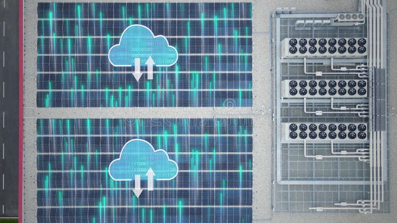 Aerial of Digital Data Storage Center. Telecommunication Facility Stock ...
