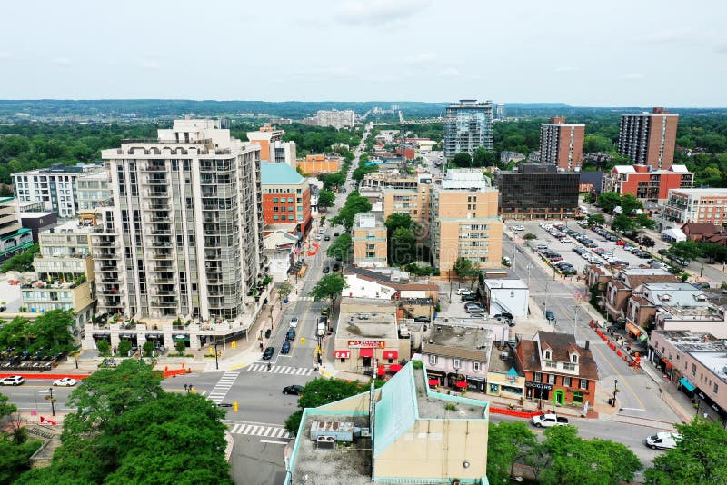 Downtown Burlington stock photo. Image of aerial, hospital - 20906484