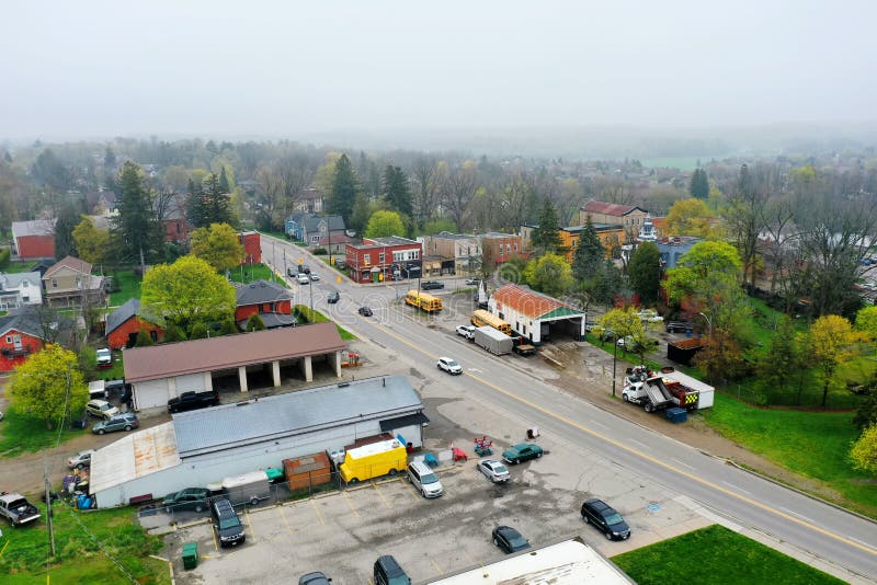 Aerial of Downtown St George, Ontario, Canada Stock Image - Image of ...
