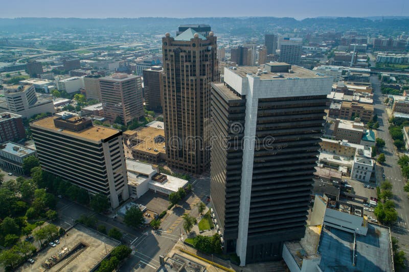 Aerial Drone Image of Downtown Birmingham Alabama Stock Image - Image ...