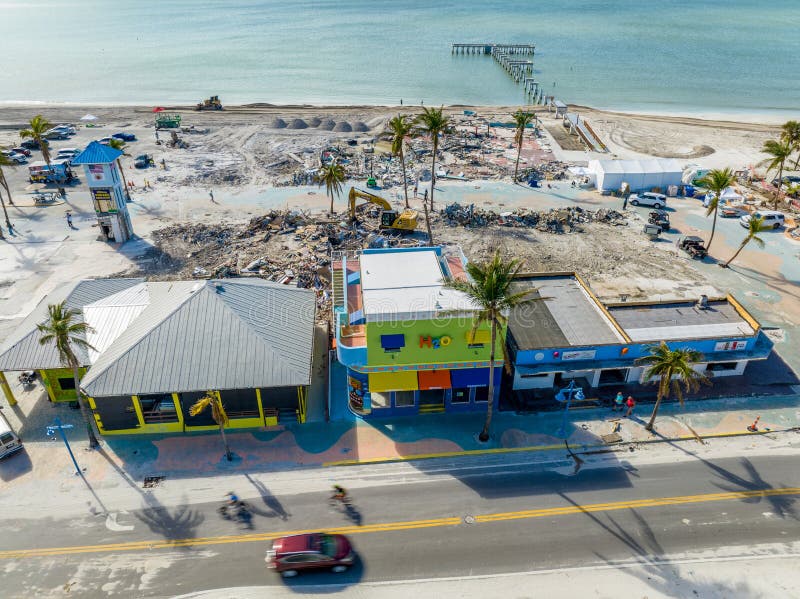 Aerial Drone Image Of Fort Myers Fl Usa After Hurricane Ian Cleanup And