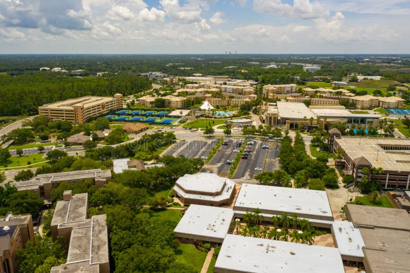 Aerial Drone Image of UCF Orlando FL Stock Image - Image of high ...