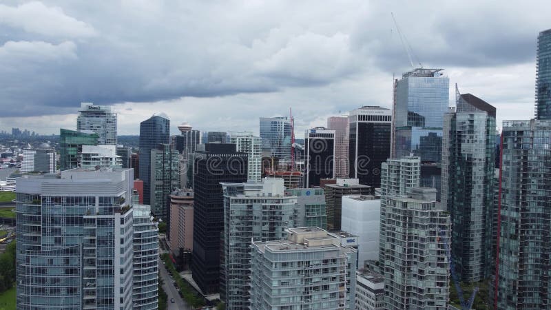 Aerial Drone Shot of the Skyline of Downtown Vancouver, Canada Editorial Stock Image - Image of ...