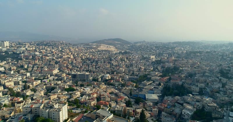 Aerial Drone Shots of Nazareth Stock Footage - Video of people, view ...