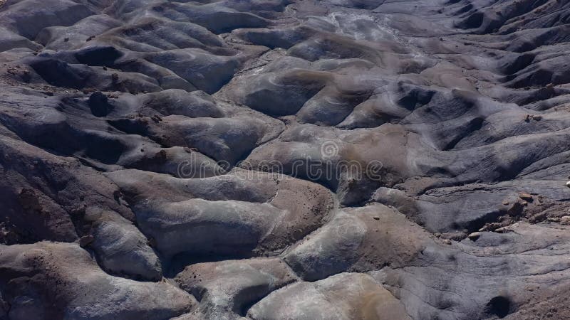 Aerial Drone of Utah Badlands with Textures and Patterns in Rock Stock ...