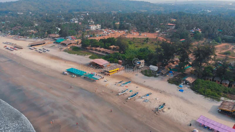 Aerial Drone View of Arambol Beach at Goa. India. Editorial Image ...
