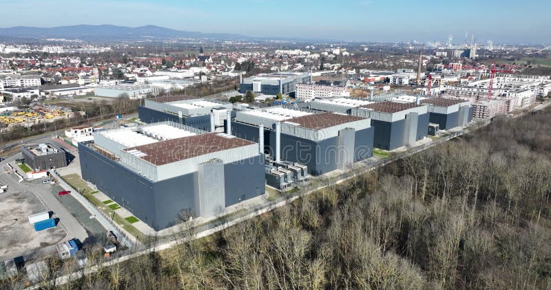 Aerial Views on the FRA 4 Data Centers in Germany. Intenret ...
