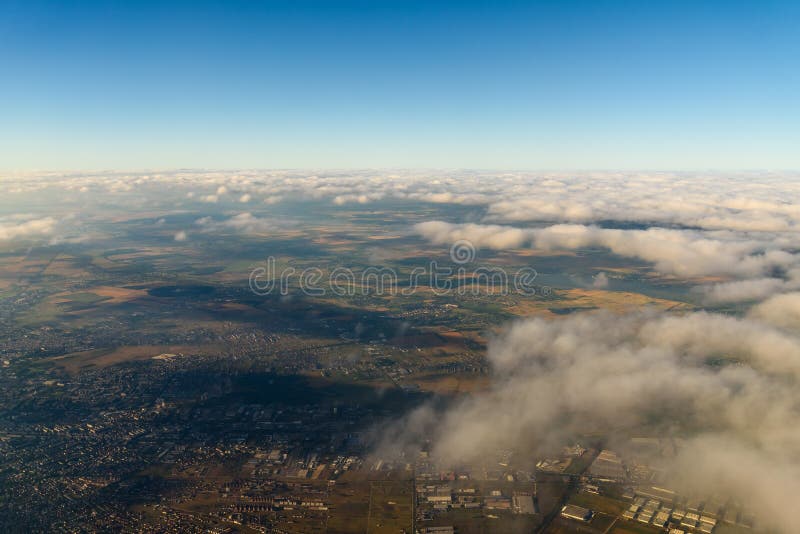 Aerial Earth Horizon stock photo. Image of high, altitude - 77712440