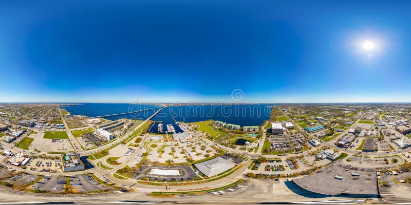 Aerial 360 Equirectangular Photo Punta Gorda Florida USA Stock Photo ...