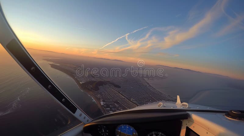 Aerial Escape, Pilots View during a Relaxing Private Plane Flight ...