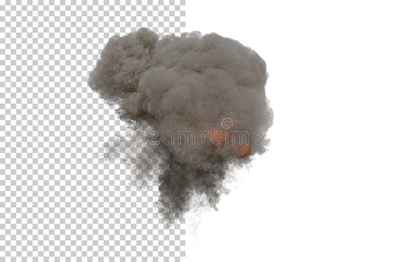 Aerial Explosion on Transparent Background Stock Photo - Image of ...