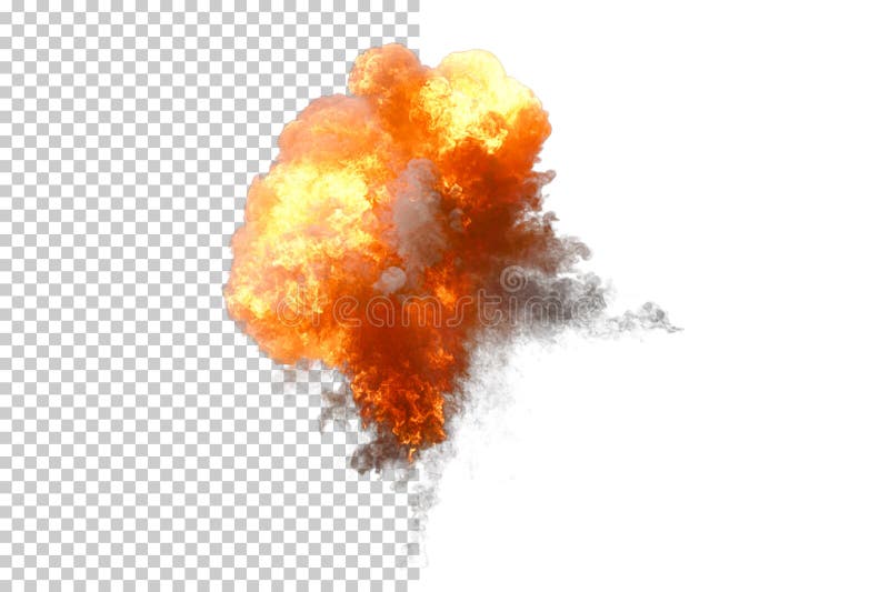 Aerial Explosion on Transparent Background Stock Photo - Image of ...