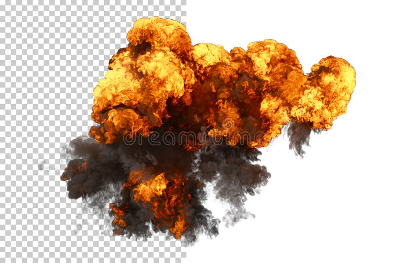 Nuclear Explosion on Transparency Background Stock Photo - Image of ...