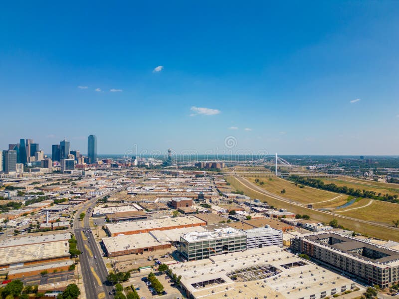 Aerial Far View of Downtown Dallas Texas Editorial Stock Image - Image ...