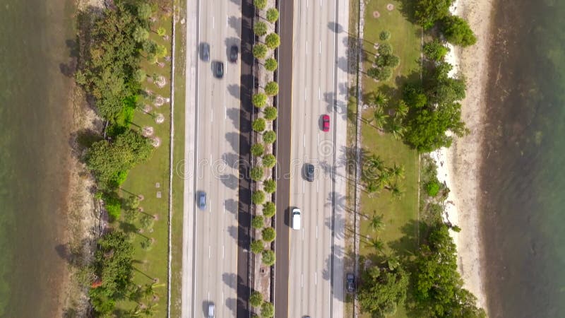 Aerial Flyover Bridge Over Water 4k Stock Video - Video of shot, video ...