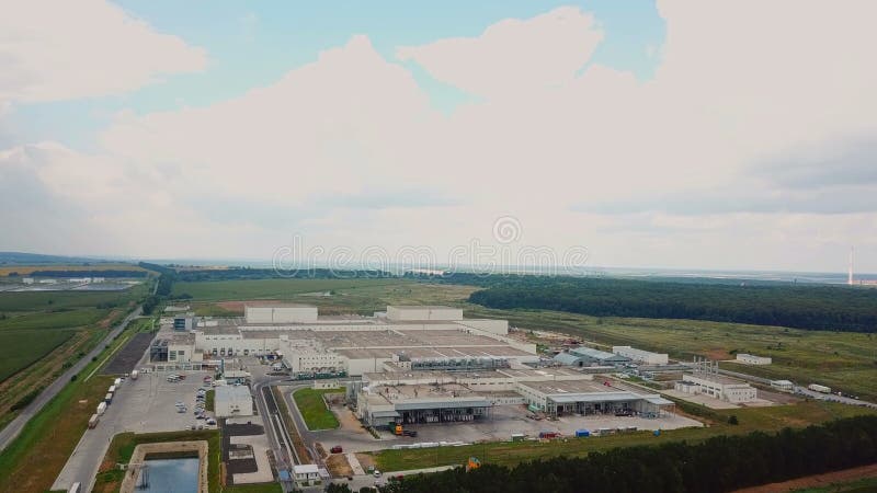 Aerial Footage of a Large Industrial Complex Stock Video - Video of ...
