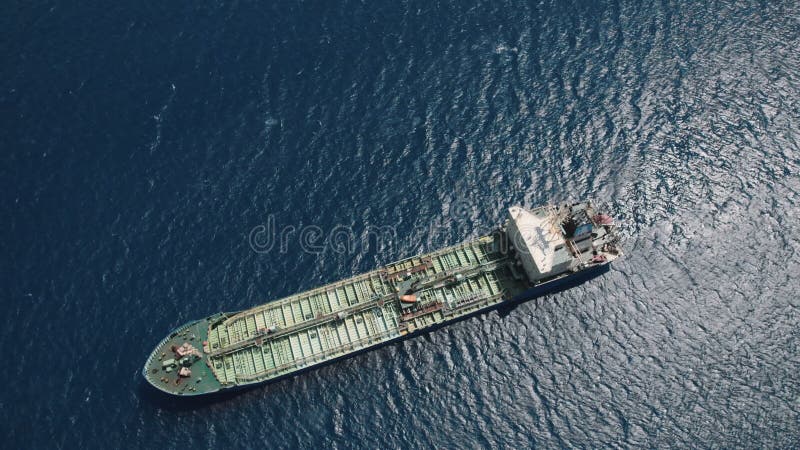 Aerial Front View of a Loaded Container Cargo Vessel Traveling Over ... Aerial Front View of a Loaded Container Cargo Vessel Traveling Over ...