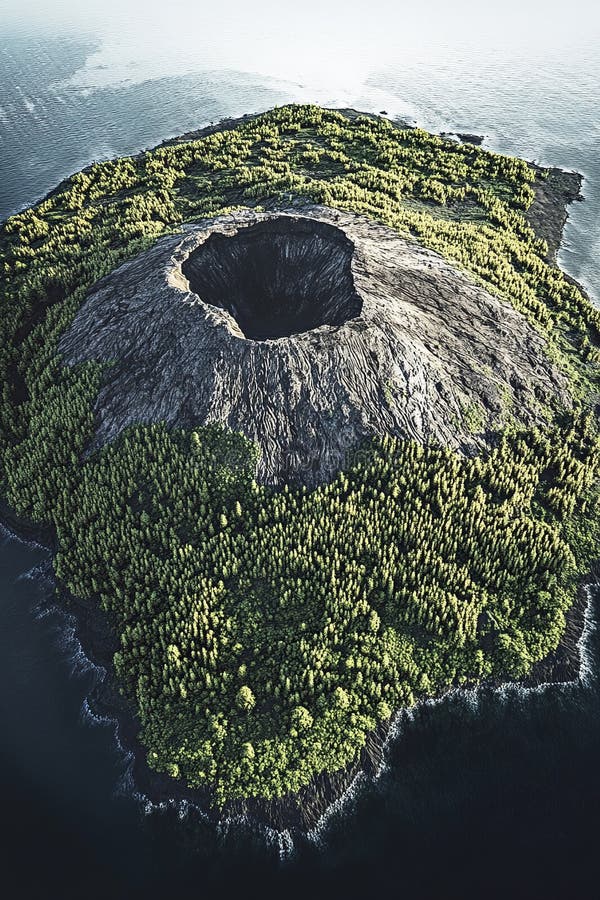 Aerial GIS Visualization of a Volcanic Island with LiDAR Data Rendering ...