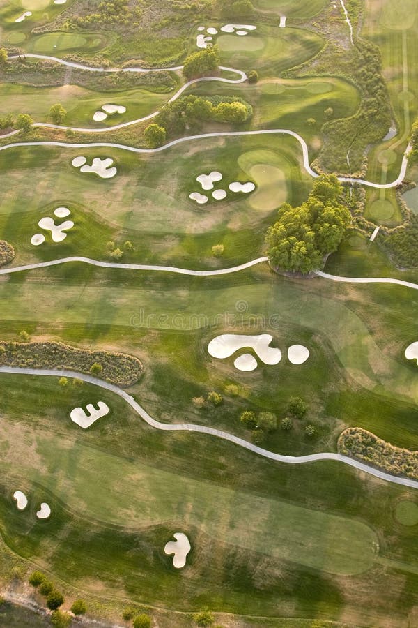 Aerial view of golf course stock image. Image of club - 5123827
