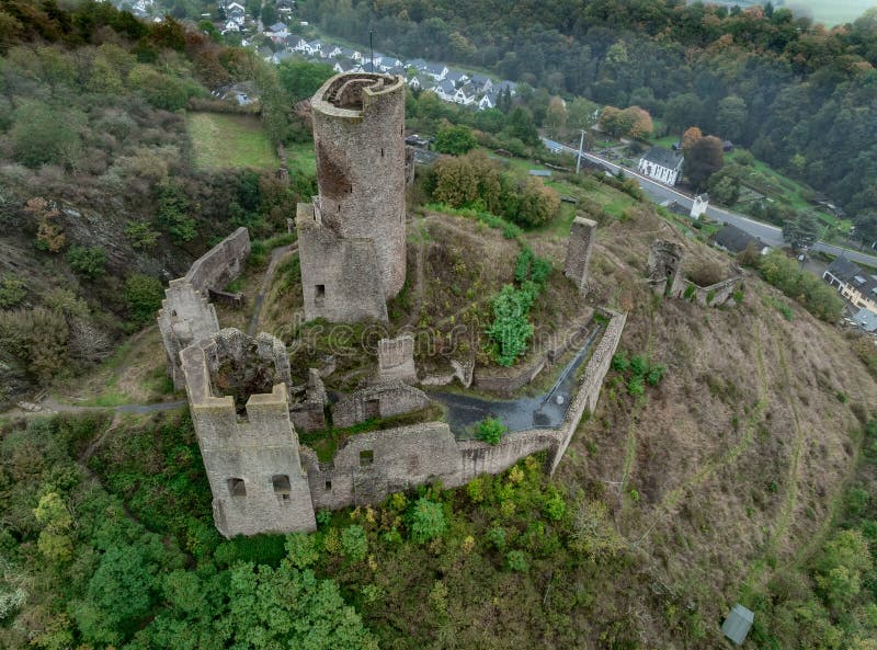 Aerial Ground Plan View of Philipsburg Castle Above Monreal Germany ...