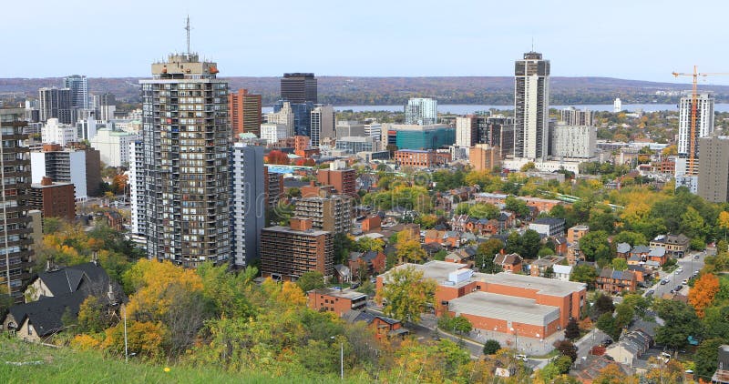 Hamilton, Canada, at Blue Hour Stock Photo - Image of downtown ...