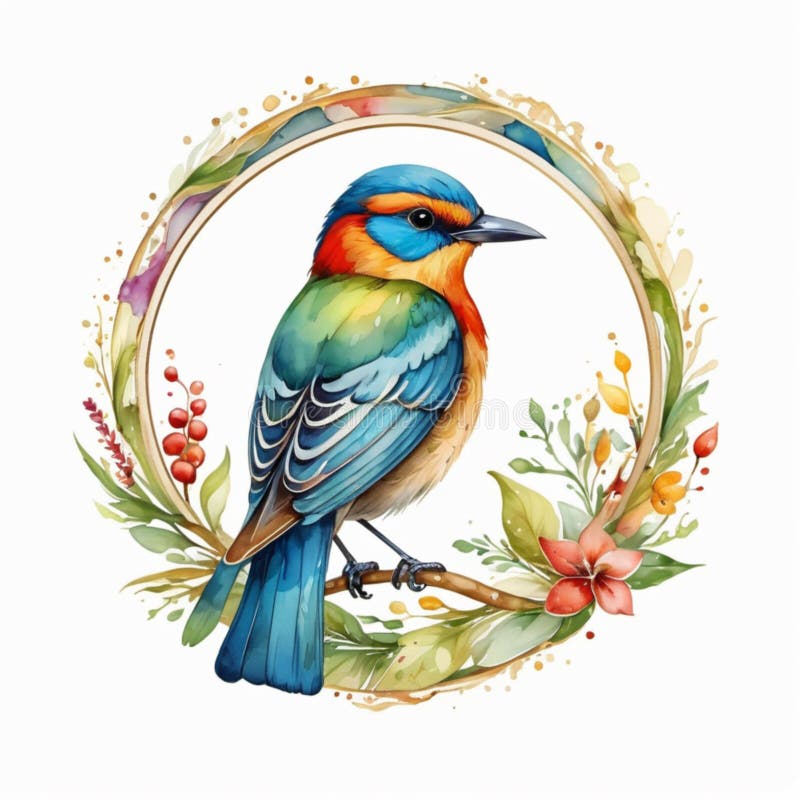 Aerial Harmony: Circular Bird Composition Stock Image - Image of ...