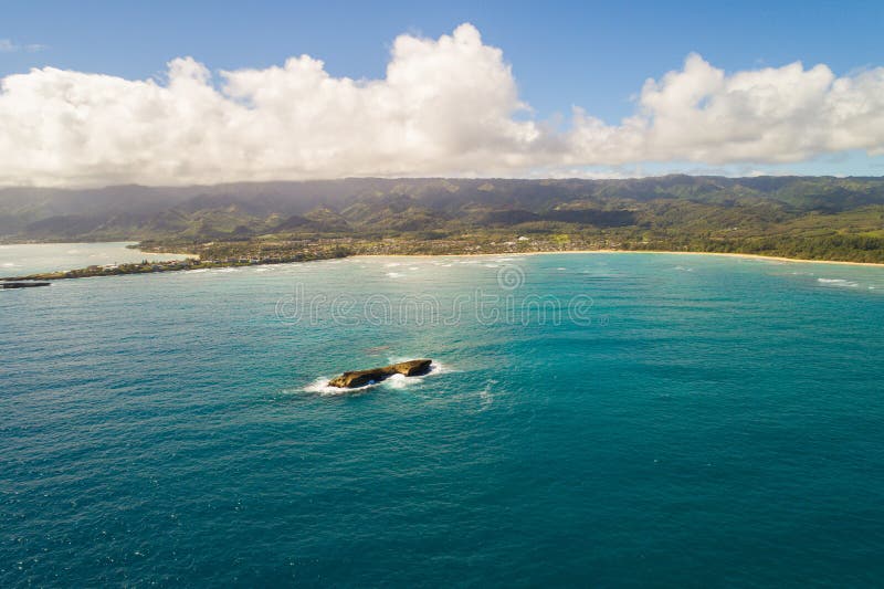 Aerial Hawaii Oahu Landscape Stock Photo - Image of aerial, hawaii ...