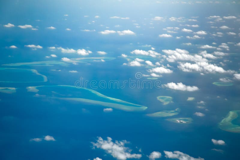 Aerial High Angle View To Tropical Islands Stock Image - Image of ...