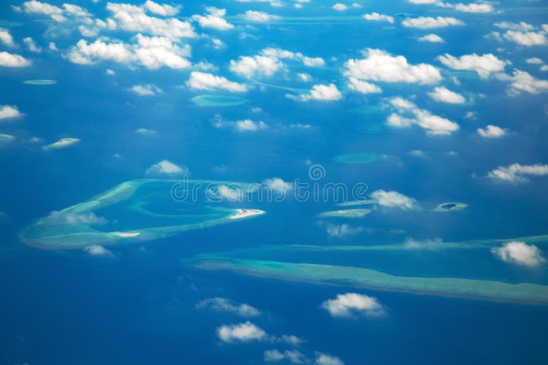 Aerial High Angle View To Tropical Islands Stock Photo - Image of ...