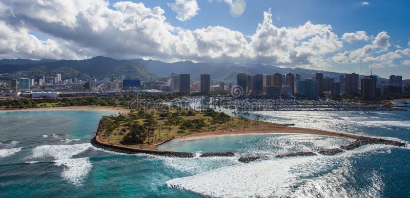 Magic Island with Floating Islands, Water Fall and Field Stock Photo ...