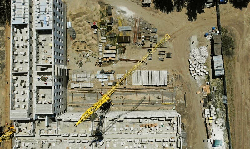 Aerial. House Building. Top View. Stock Photo - Image of city, house ...