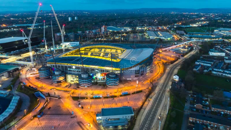 Etihad stadium hyper lapse stock footage. Video of urban - 319962958