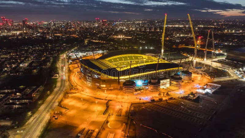 Etihad stadium hyper lapse stock video. Video of hyperlapse - 319964705