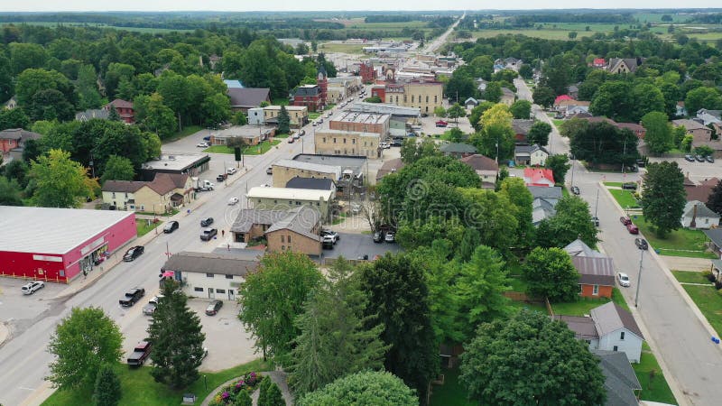 Aerial Hyperlapse of Wingham, Ontario, Canada in Summer 4K Stock Video ...