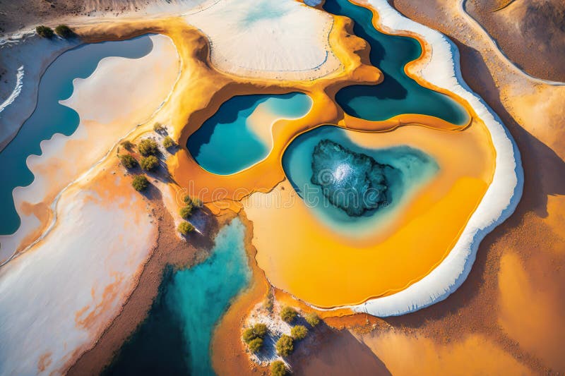 Aerial Image Capturing Stunning Scenery with Unique Patterns in Natural ...