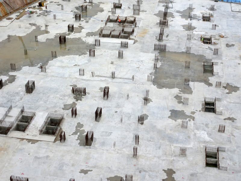 An Aerial Image of the Construction Site Where the Column is Actively ...