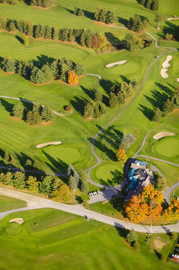 Aerial Image of a Golf Course. Stock Photo - Image of golfer, green ...