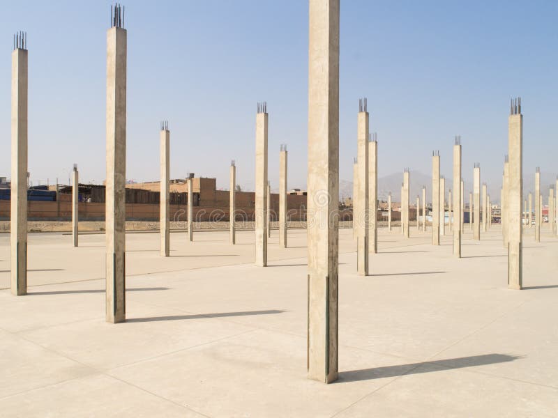 Aerial Image of Vertical Columns. Stock Photo - Image of construction ...