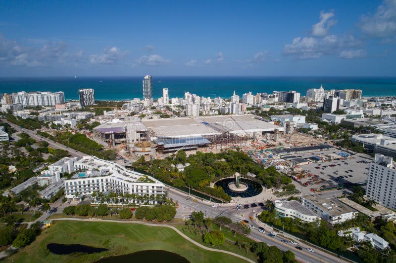Aerial Image of the Miami Beach Convention Center Under Construction ...