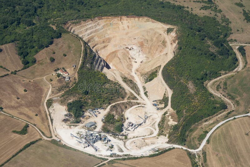 Aerial Image of Mining Industry in Italy Stock Image - Image of ...