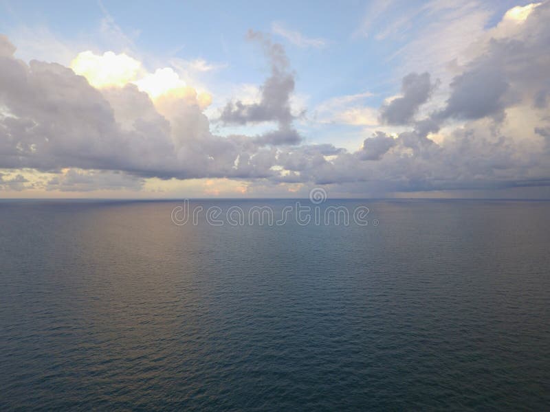 Aerial image ocean horizon stock photo. Image of ocean - 79307136