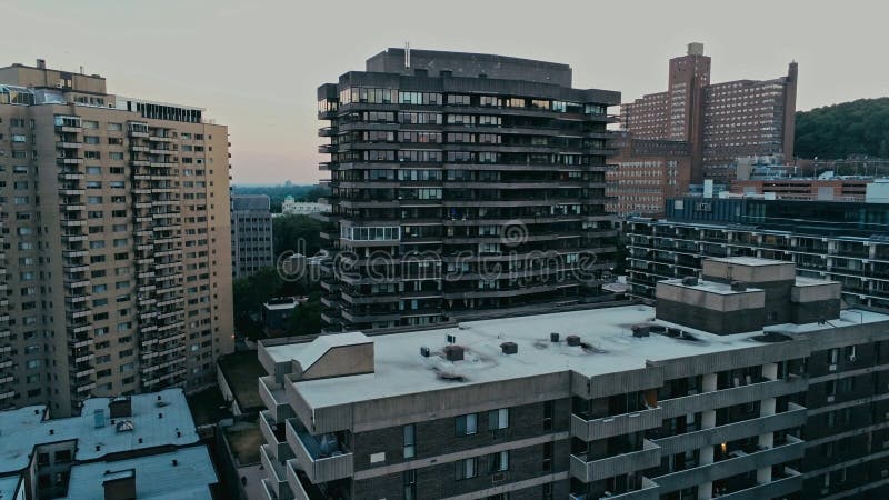 Aerial Image of Rundown Highrises during a Hazy Summer Day Stock Photo ...