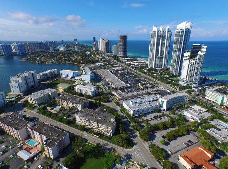 Aerial Image Sunny Isles Beach FL Stock Photo - Image of sunny, collins ...