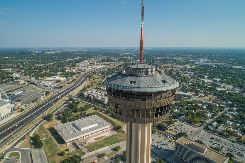 Aerial Drone Image of the Tower of the Americas Stock Photo - Image of ...