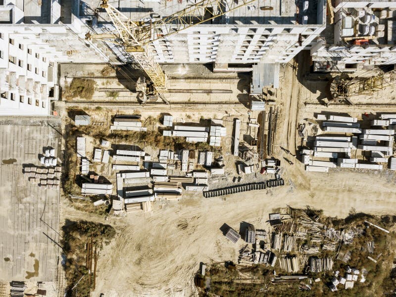 Aerial Industrial Building Development Architecture Concept F Stock ...