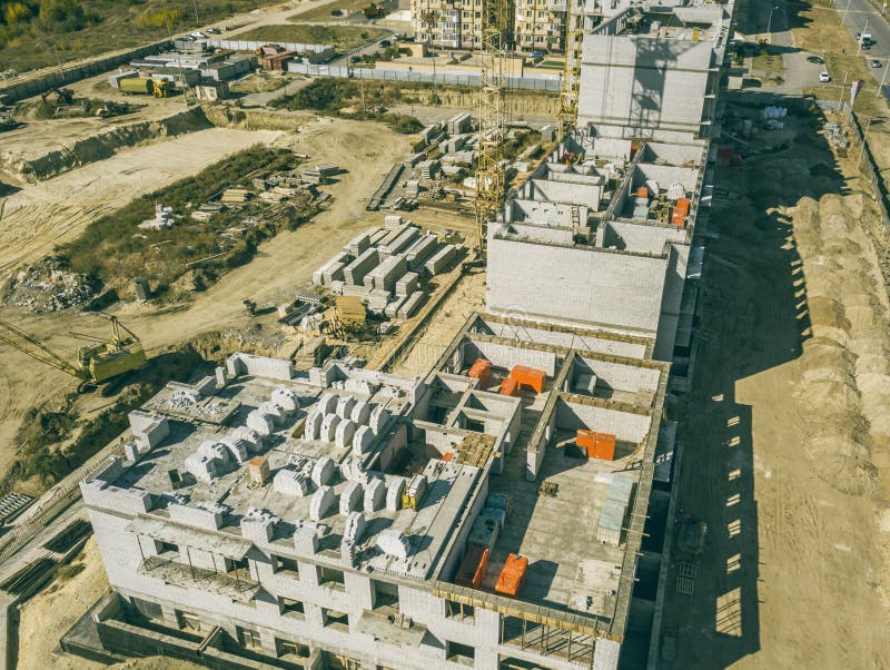 Aerial Industrial Building Development Architecture Concept F Stock ...